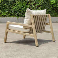 Strapped Outdoor Lounge Chair | Mahogany Frame | Modest Hut