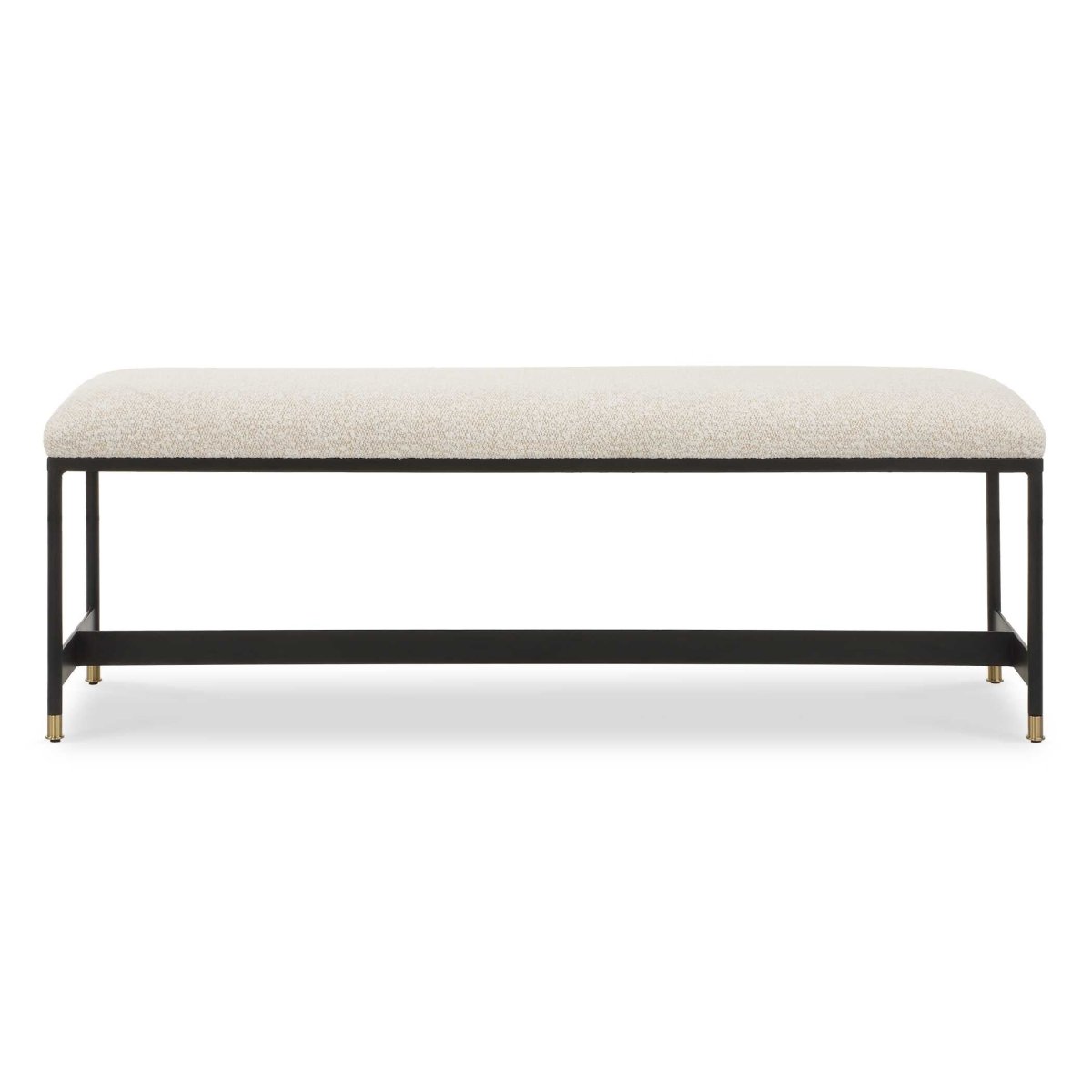 Halston Upholstered White Bench | Modest Hut