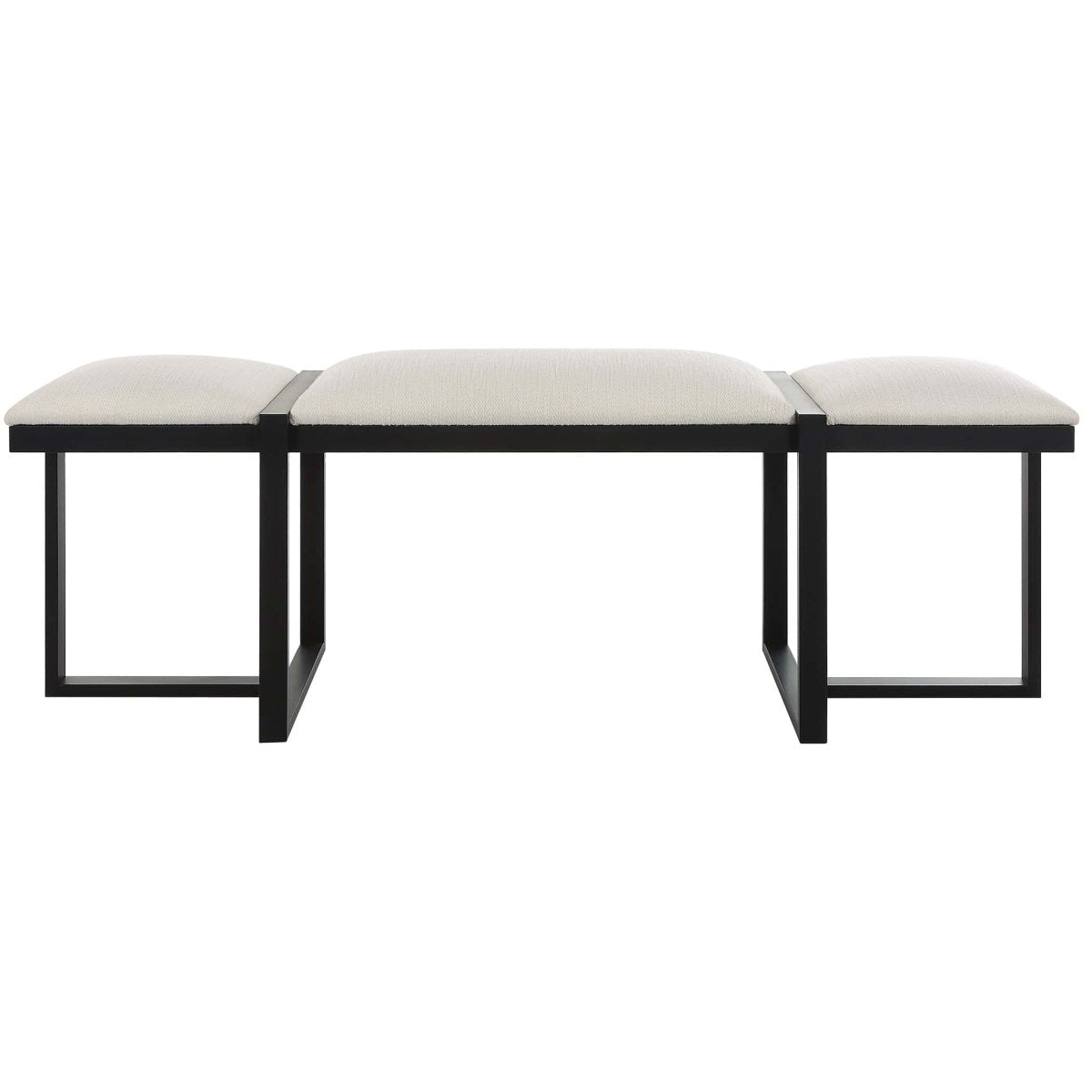 Triple Cloud Modern Upholstered Bench - Modest Hut