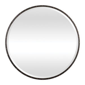 Mirrors | Bendo Rustic Black Round Mirror - Modest Hut