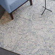 Maze Blue Wool Rug - Buy Modern Home Furniture | Modest Hut